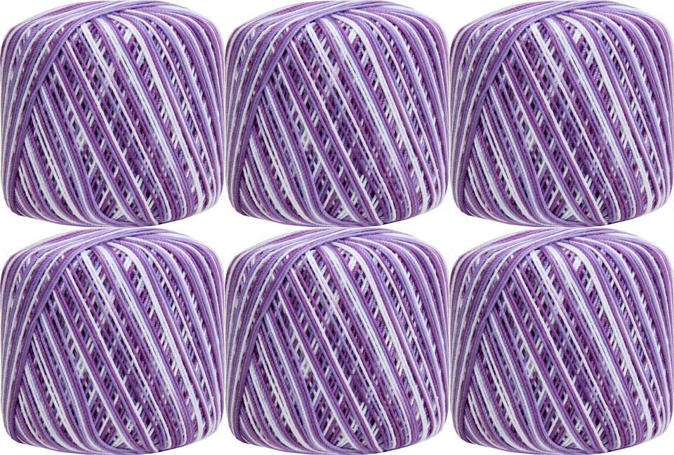 Threadart 100% Pure Cotton Multicolor Crochet Thread Sets - 7 Colors ...