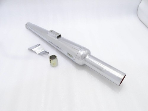 Glass Wool Exhaust Goldstar Type Chromed Fits Royal Enfield Classic Uce ...