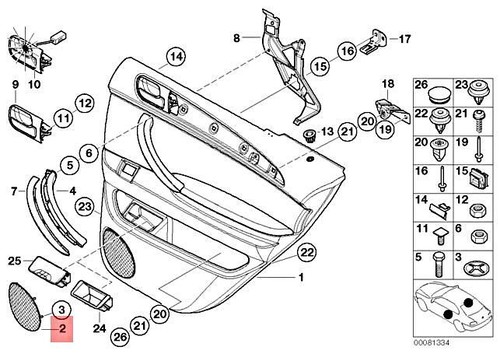 Genuine BMW X5 E53 X5 3.0d 3.0i Cover For Right Loudspeaker Grey ...