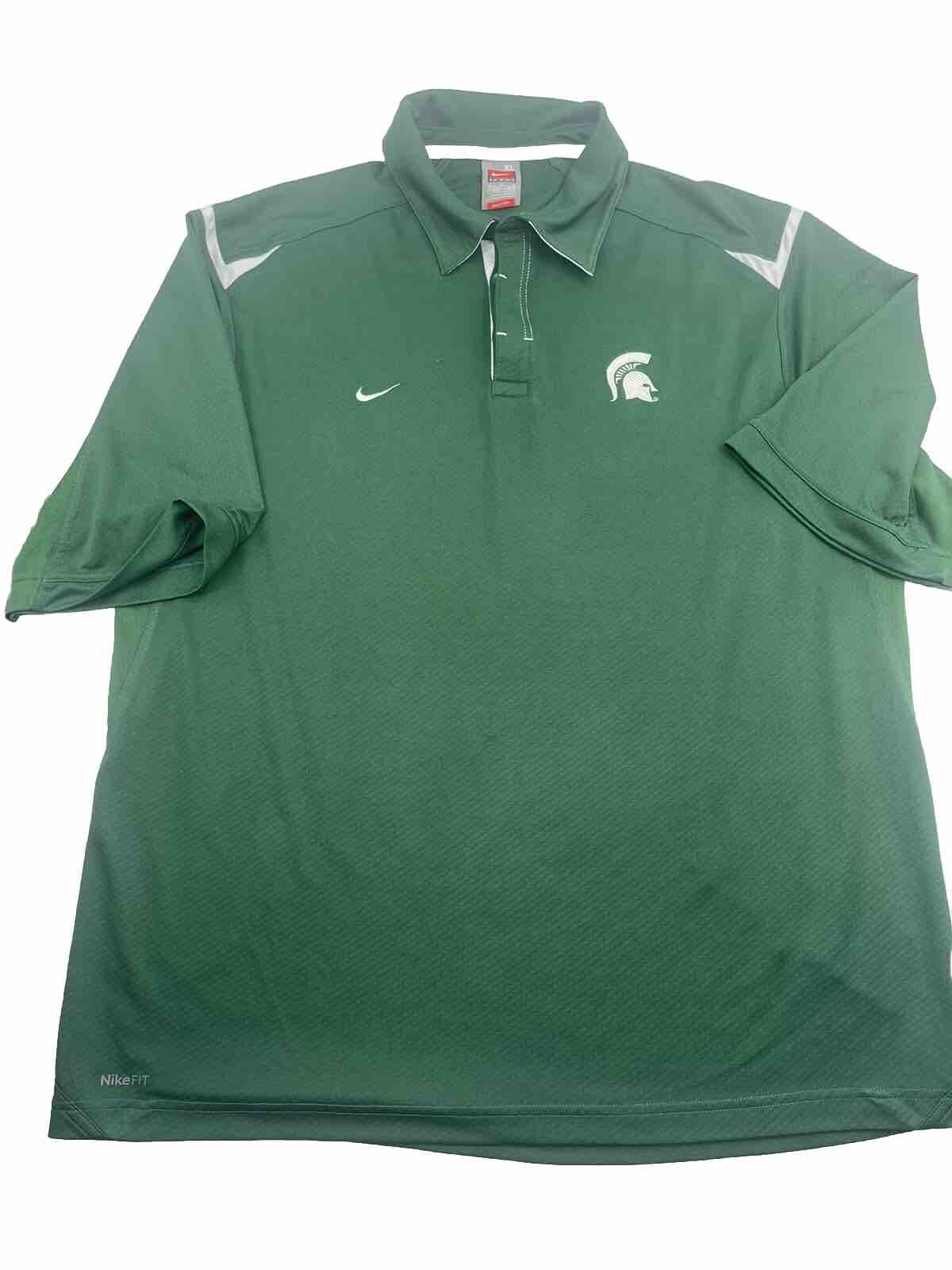 Nike fit Team Michigan State Polo Men’s Shirt Xl Extra Large | eBay