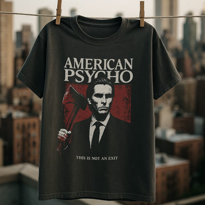 American Psycho T-Shirt Patrick Bateman Horror Movie Tee Halloween ...