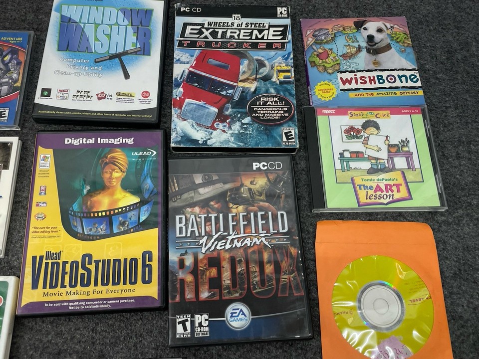 Vintage PC Lot of 10 Computer Games, CD-ROM Windows 95/98/XP | eBay