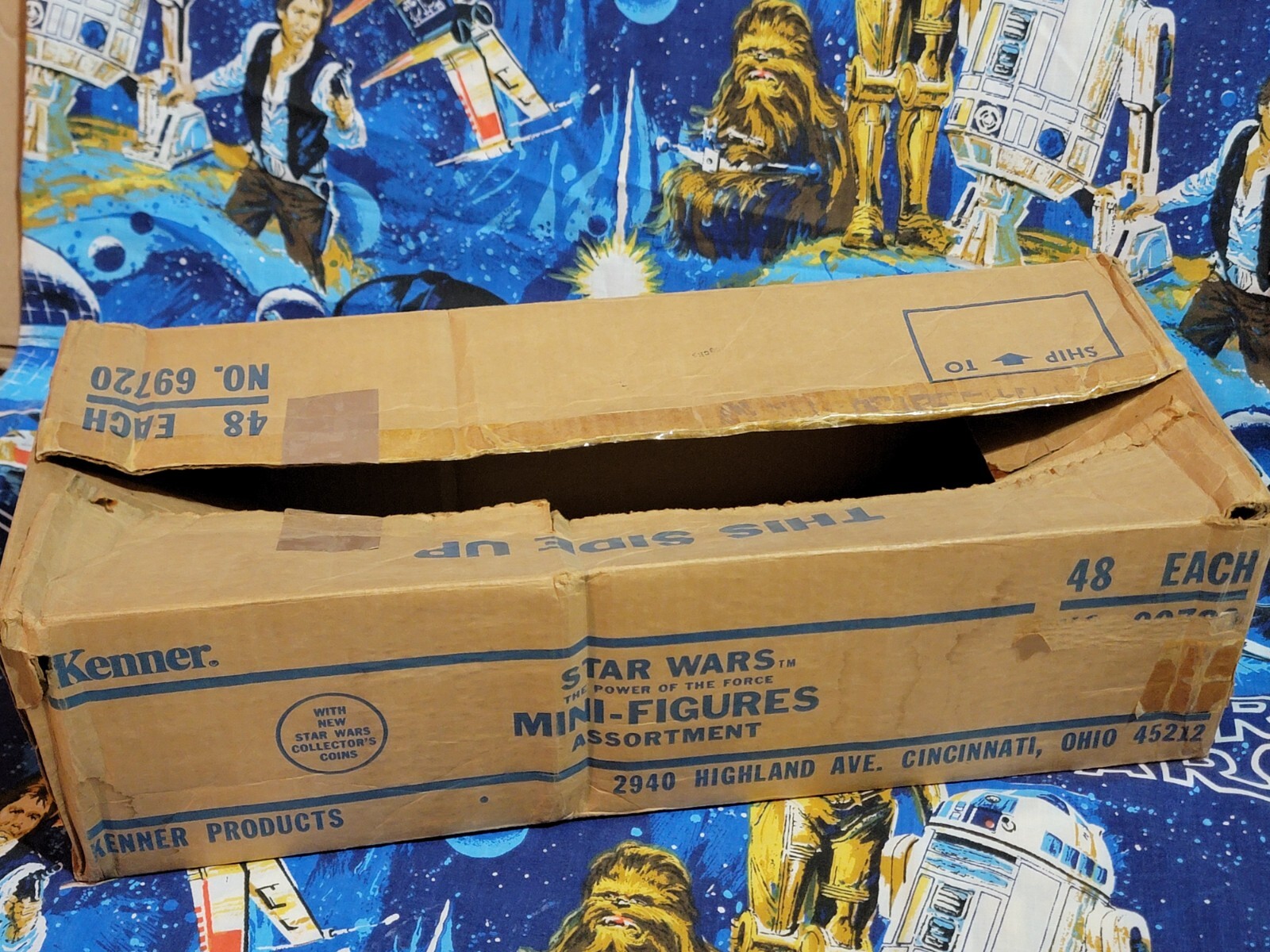 Star Wars Kenner Power of the Force 1985 Shipping Case Carton Box 48 ...