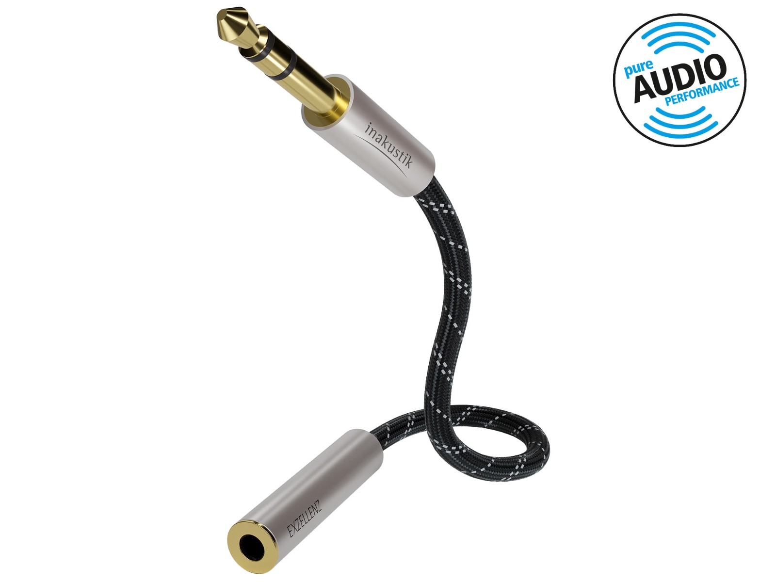 3.00m Inacoustic Excellence Jack 6.3mm Extension Phono Extension 3.0m ...