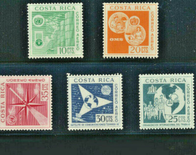 Costa Rica Scott #C321 - C325 Mint NH Commem Airmail UN Agriculture Set ...