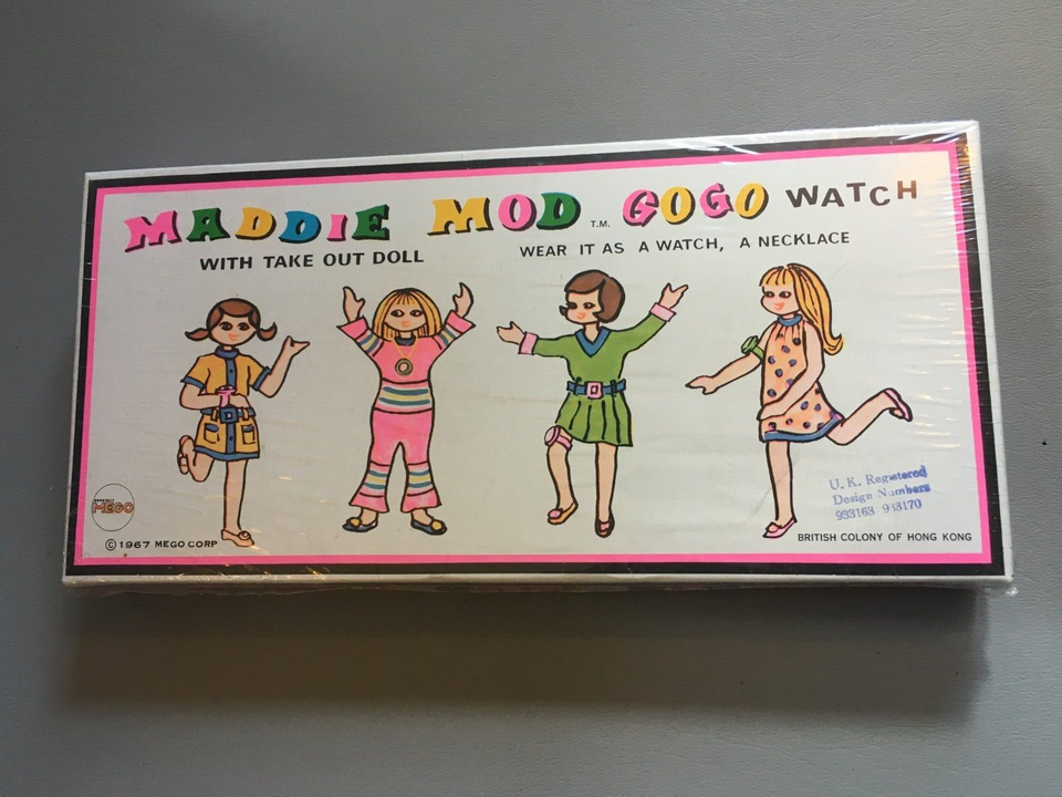 New! 1967 Mego Maddie Mod Go Go Watch Locket Liddle Kiddle Clone Doll ...