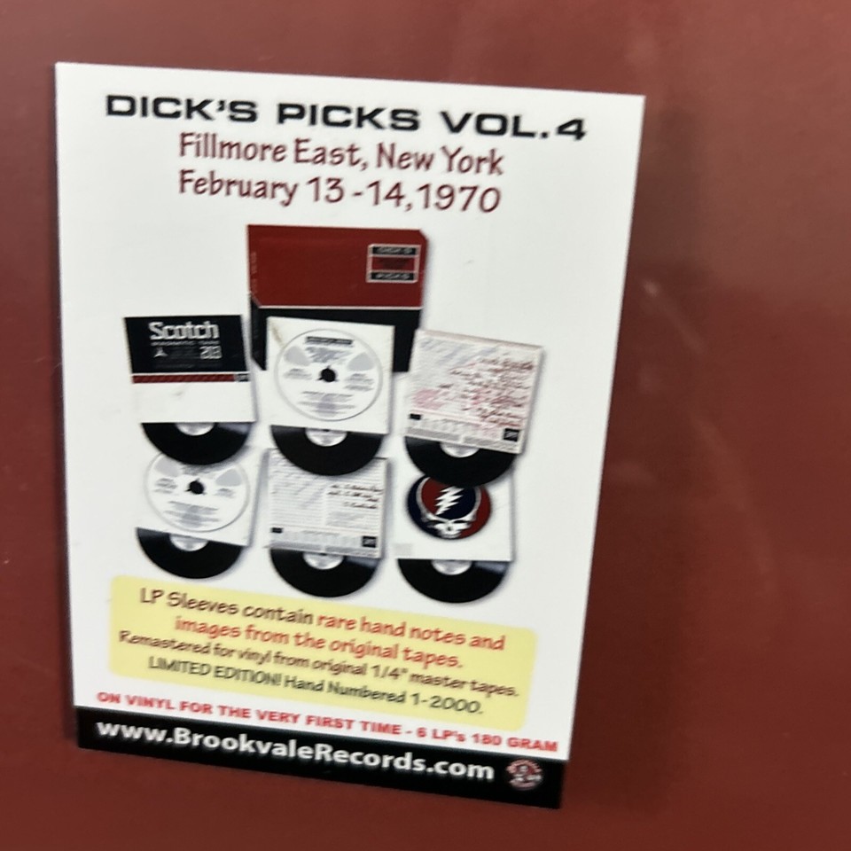 New Grateful Dead Dick's Picks Vol 4 Fillmore East [BRK222] 2013 ...