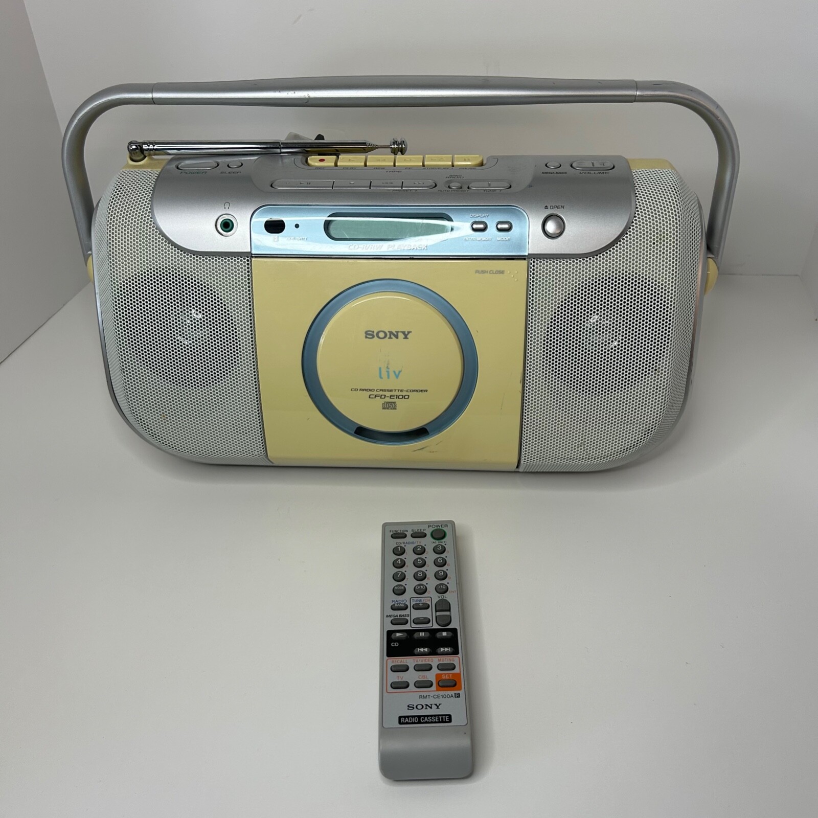 Sony CD Radio Cassette-Corder Player CFD-E100 Boombox With Remote ...
