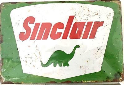 TIN SIGN 8x12 new Sinclair gas oil dinosaur brontosaurus petroleum ...
