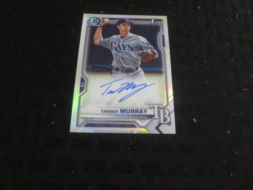 2021 Bowman Chrome Tanner Murray Autograph Silver Refractor Rays /499 ...
