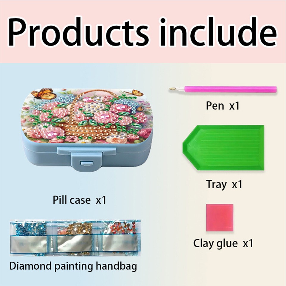 Diamond Painting Kit Pill Box Diamond Painting Pill Organizer for ...