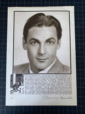 Vintage 1931 Charles Farrell Magazine Portrait & Bio | eBay