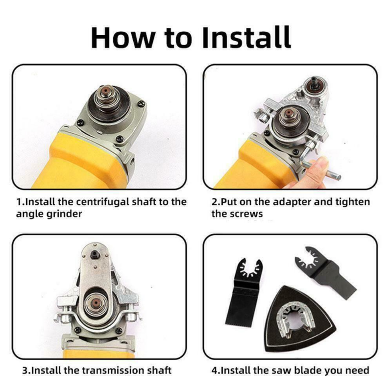 Multifunction Angle Grinder Converter Oscillating Tool 2Q6W Adapter Kit ...