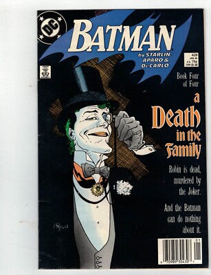 BATMAN #429 1988 DC Comics Death In The Family Part Four Robin Joker NM ...