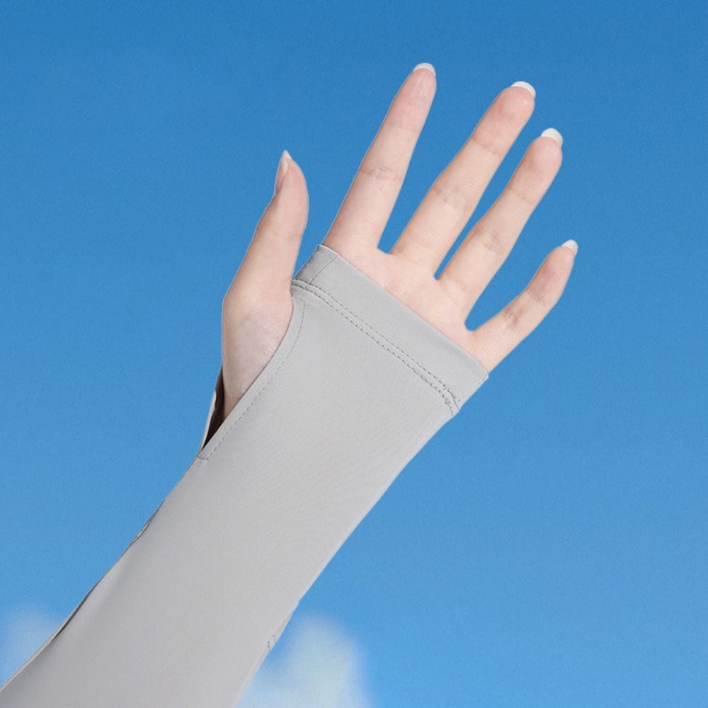 Ice Fabric Bicycle Cuffs Elastic Hand Cover Arm Sleeves Fishing ...