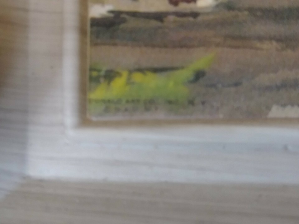 Vintage Donald Art Company Lithograph Art Prints On Frame 7.75"×6.75 ...