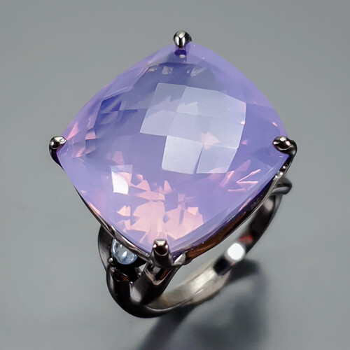 AAA+ 38 ct Natural Lavender Quartz Ring 925 Sterling Silver Size 9 /R396872 | eBay