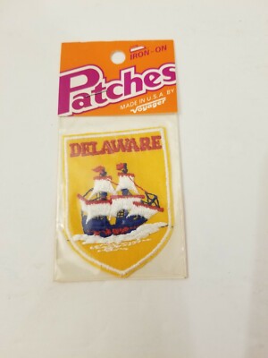 Vintage Voyager Delaware State collectible Iron On Patch NOS, 2 x 2.5 ...