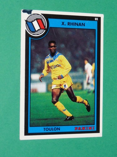 #136 XAVIER RHINAN SPORTING CLUB TOULON MAYOL PANINI FOOTBALL CARD 93 ...