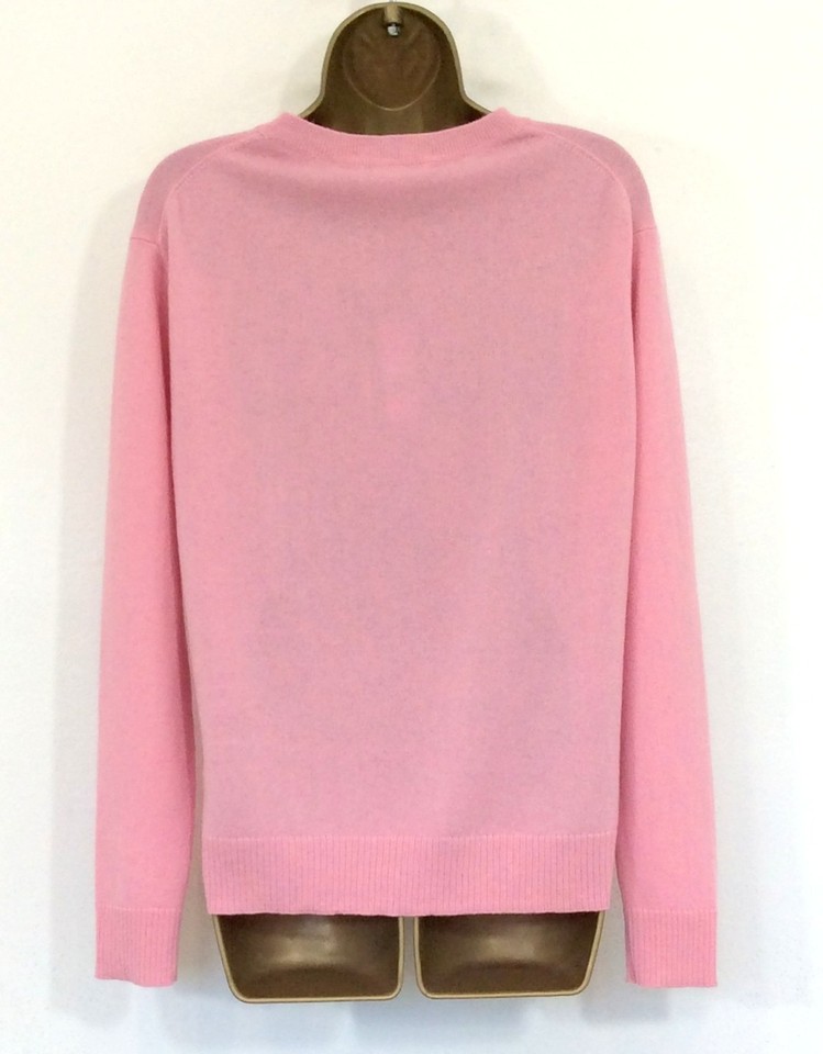 M&S Autograph 100% Cashmere Jumper BNWT UK 14 Rose Pink Crew Neck Long ...