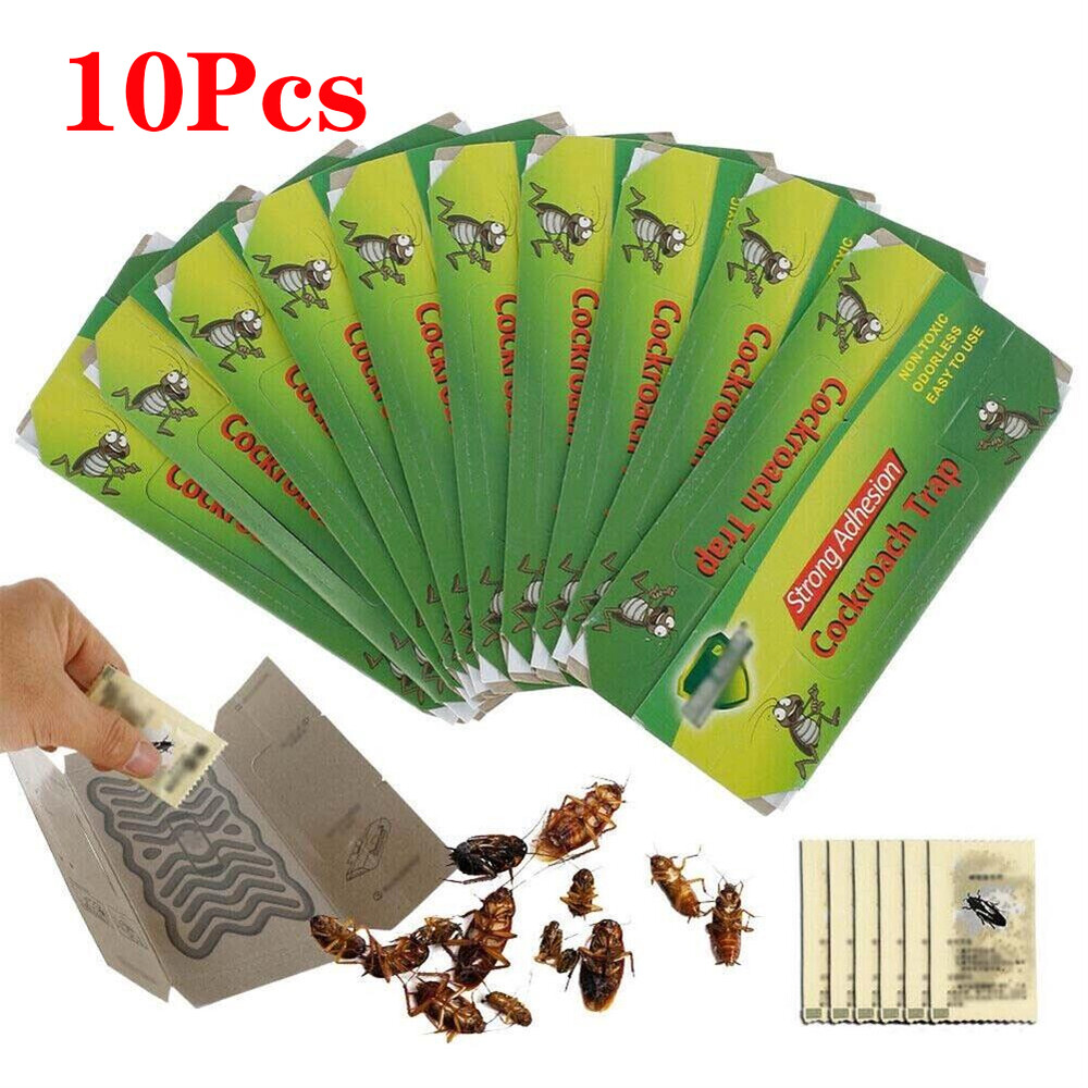 50 pcs Cockroach Trap Bait Sticky Traps Glue Pest Control Cockroaches ...
