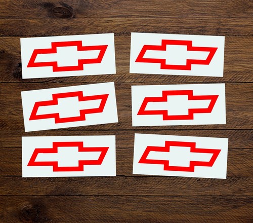 Red - Chevy Bowtie DECAL Vinyl Stickers - Wheel, Rim, Easter Egg - (Set ...
