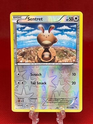 Pokémon TCG Sentret 81/106 Reverse Holo X&Y Flashfire XY English 2015 ...