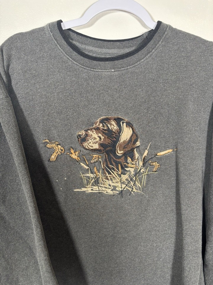 VTG 90s Croft & Barrow Pullover Sweater Sweatshirt Labrador Retriever M ...