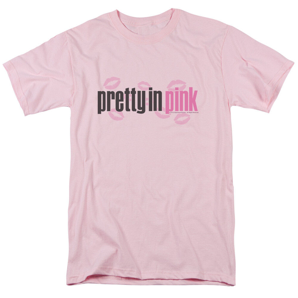 Pretty in Pink Logo T Shirt Mens Licensed 80s Movie Tee Duckie Light ...