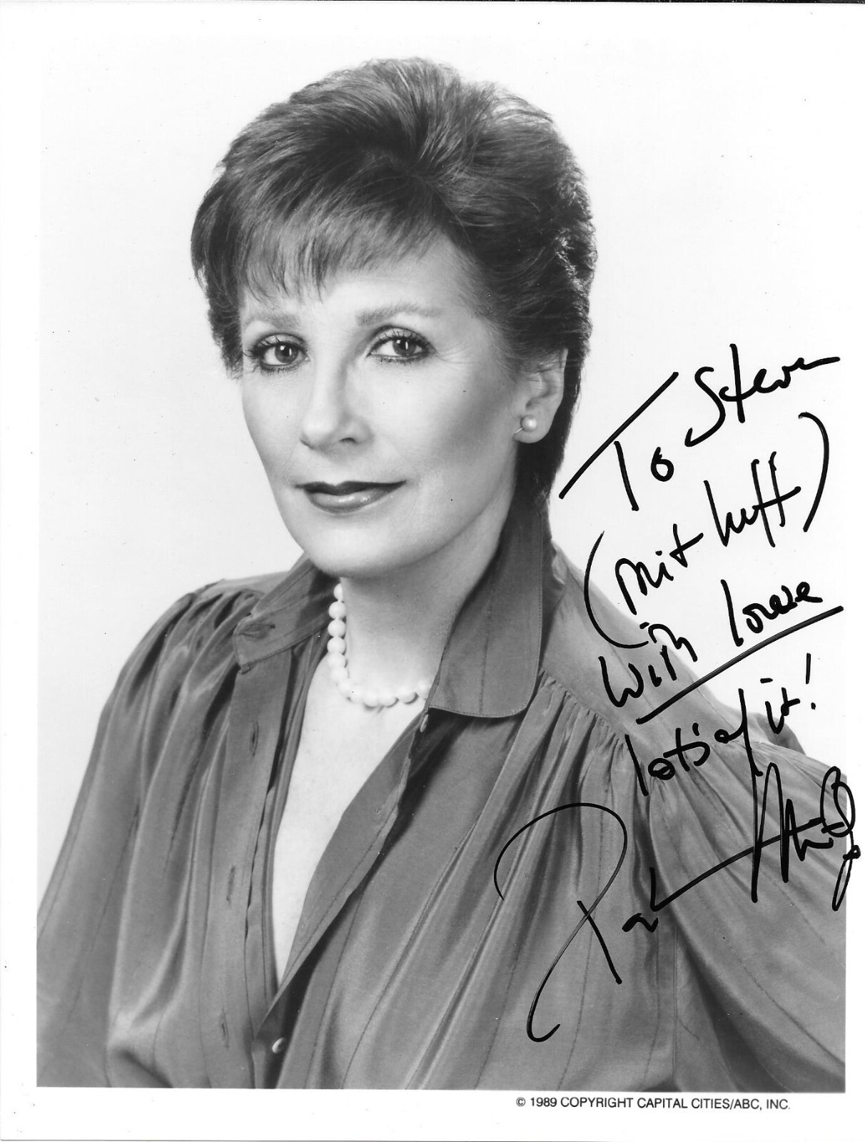 One Life to Live Soap Opera Star Patricia Elliott Signed/Autographed ...