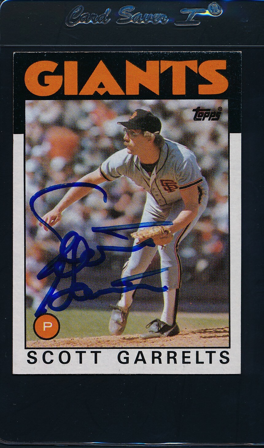 1986 Topps #395 Scott Garrelts Giants Signed Auto *17126 | eBay