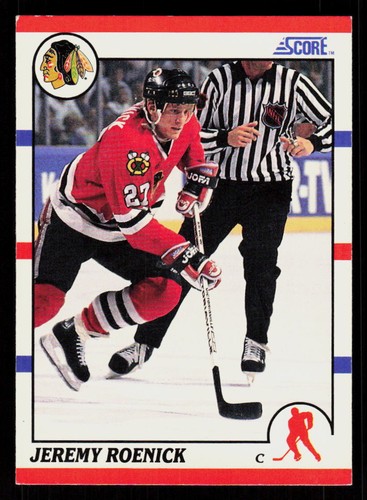 1990 Score American Jeremy Roenick #179 Hockey Rookie Chicago ...