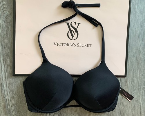 36DD Victoria Secret Bombshell Add-2-Cups Black Push Up Bikini Swim Top ...