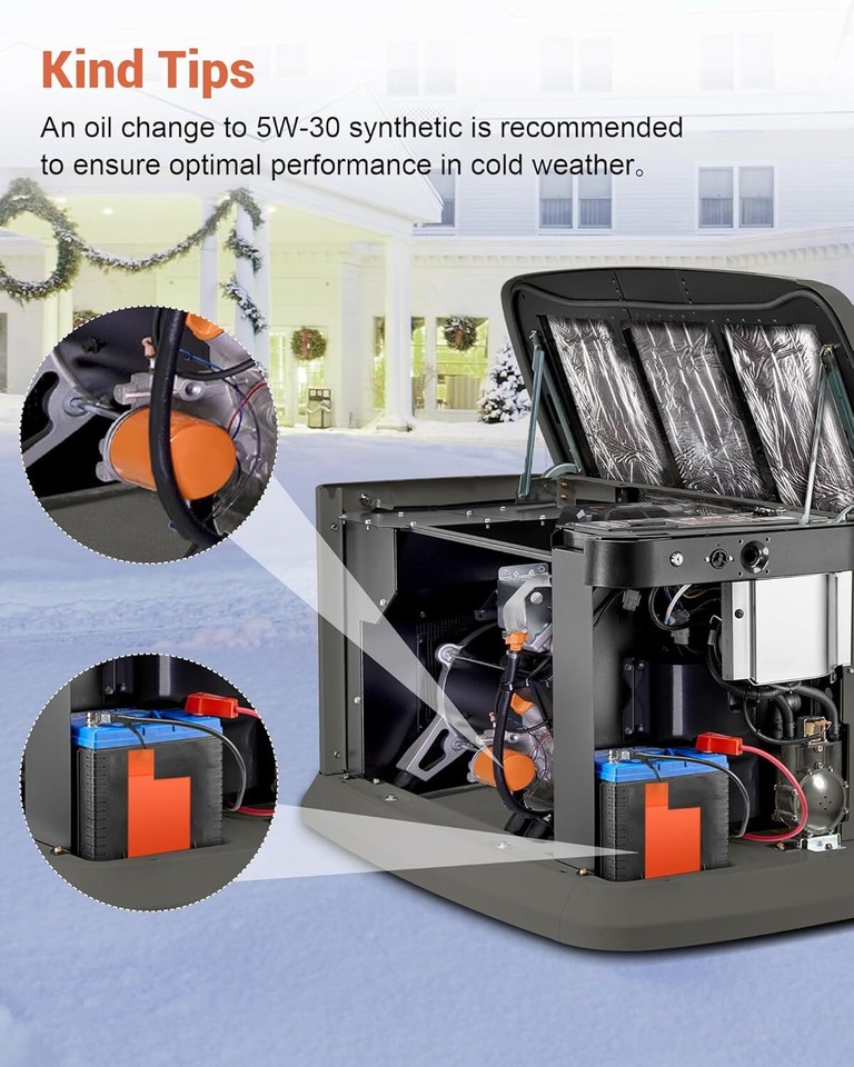 Cold Weather Kit for Generac, Oil Heater Kit & Battery Heater Pad | eBay