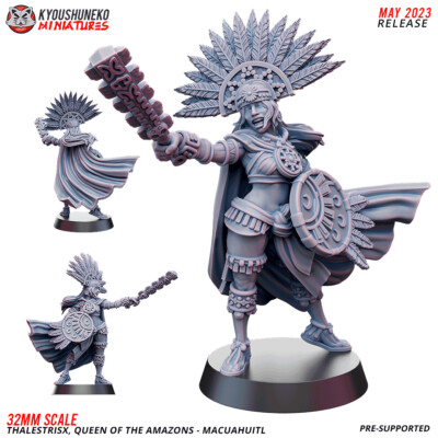 Queen of Amazon - Kyoushuneko Miniatures - Aztec Army - Wargames ...