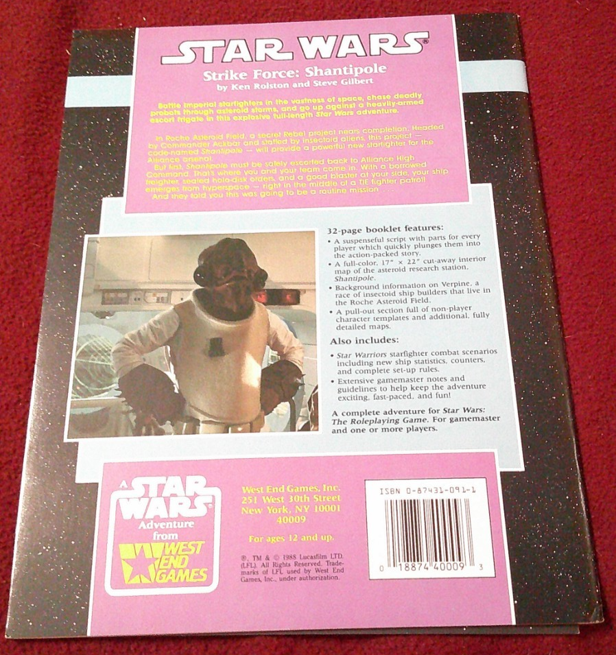Star Wars RPG: Strike Force Shantipole by West End Games (1988, TPB) | eBay