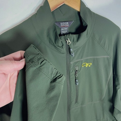 OUTDOOR VOICES Men’s Ferrosi Zip Up Dark Olive Green Soft Shell Jacket | eBay