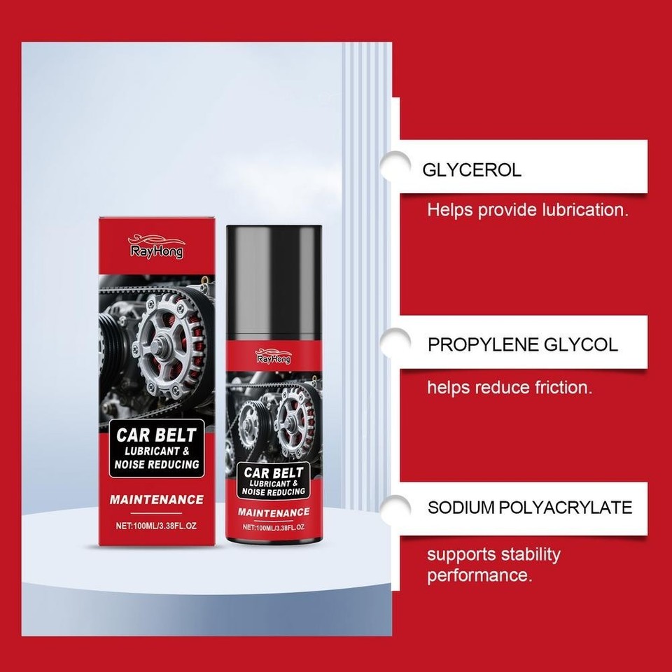 Belt Lubrication Spray, Car Belt Lubricant & Noise Maintenance Reducing ...