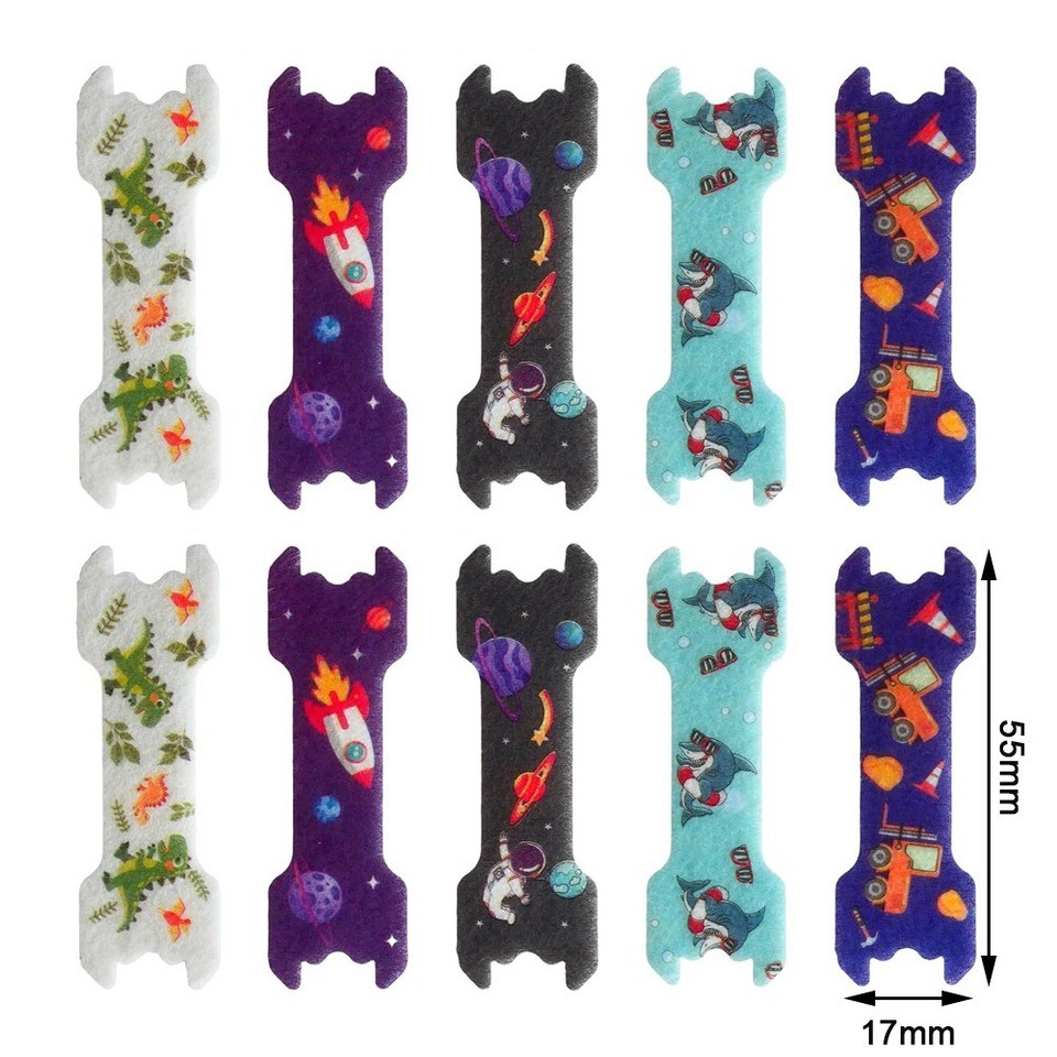 10pcs 44x14mm/55x17mm Kids Nose Patches Cartoon Kids Breathing Strips ...