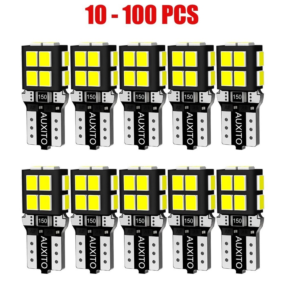 10-100X For T10 Light Led Side White Car Bulbs Error Free Canbus Xenon ...