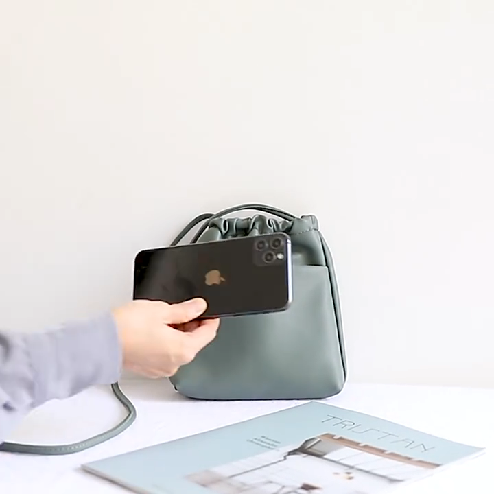 AU Women Mobile Phone Bucket Bag PU Leather Crossbody Mini Purse Wallet ...