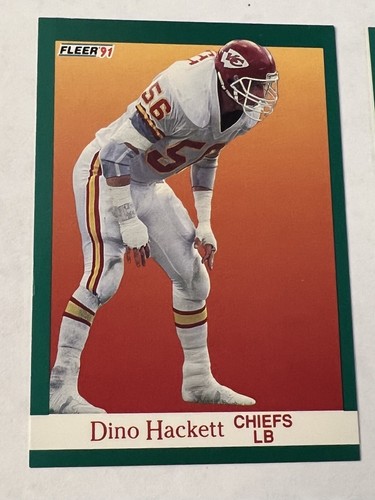 1991 Fleer NFL Football Cards #91 Dino Hackett Kansas City Chiefs | eBay