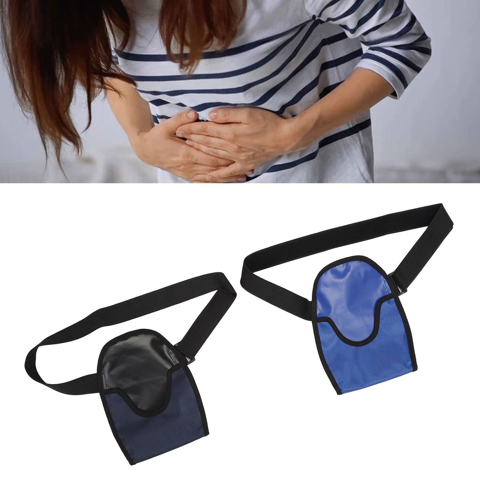 2pcs Ostomy Bag Cover Adjustable Universal Ostomy Bag Support Belt Dark ...