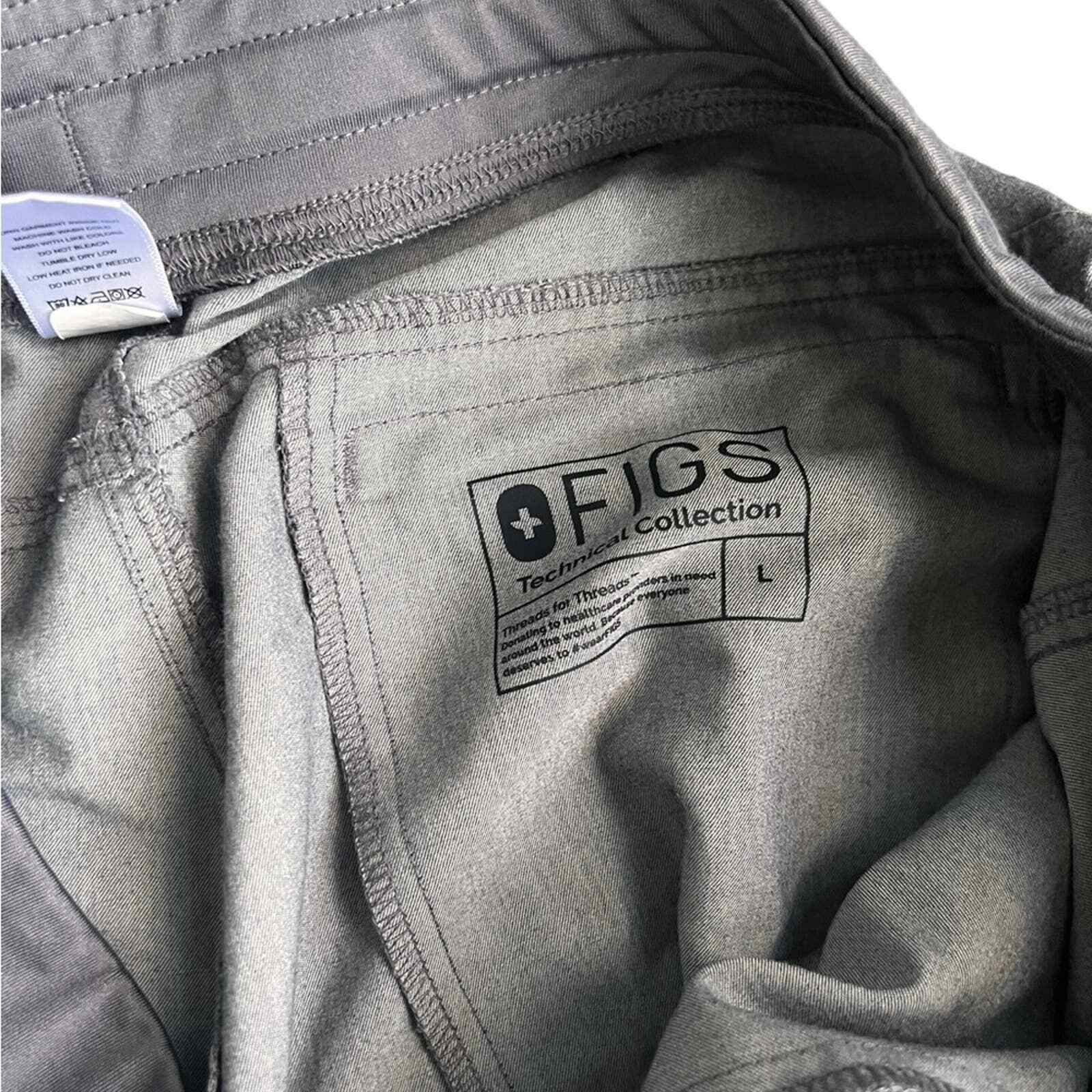 FIGS Axim Cargo Scrub Pants for Men — Graphite large - Gem