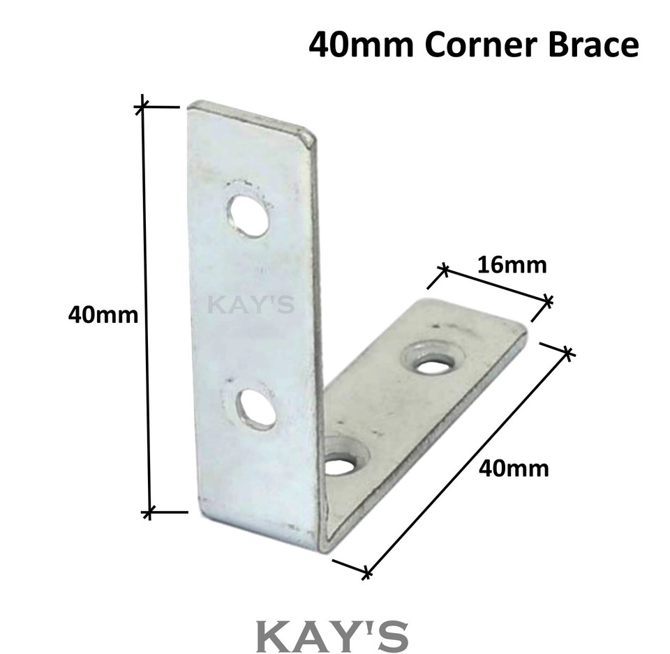 MENDING PLATES BRACES CORNER STRETCHER ANGLE TEE T BRACKETS SMALL LARGE ...