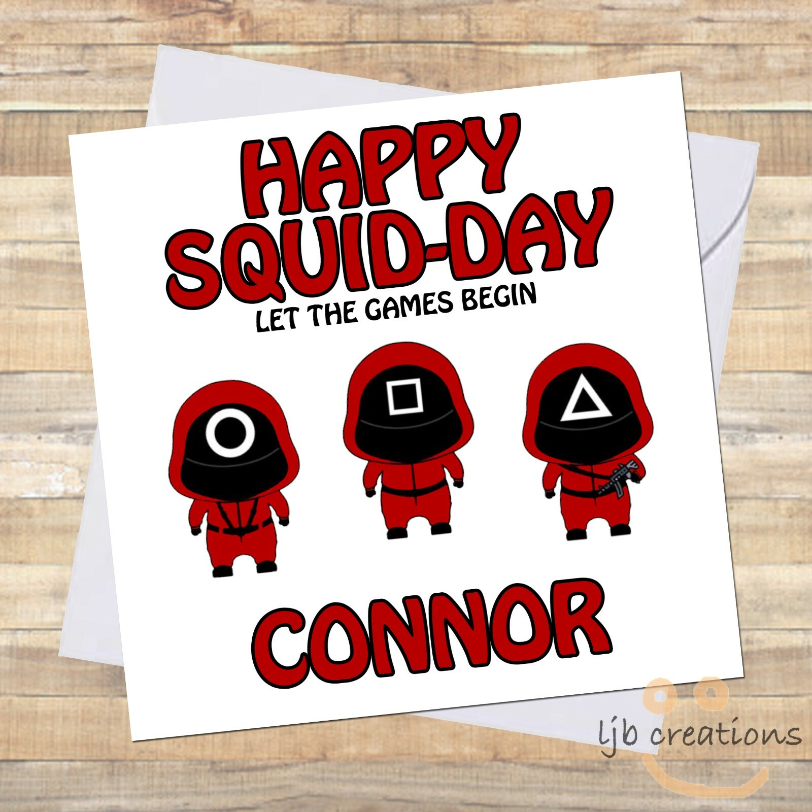 Personalised SQUID GAMES Birthday Card Brother Sister Friend Colleague ...