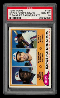 1981 Topps Set-Break #479 Expos Future Stars T.Raines, R.Ramos, B.Pate ...