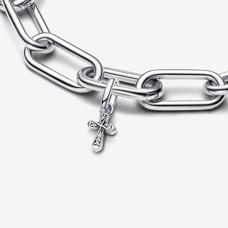 *BRAND NEW* Pandora ME 925 Silver Sparkling Cross Mini Dangle Charm ...