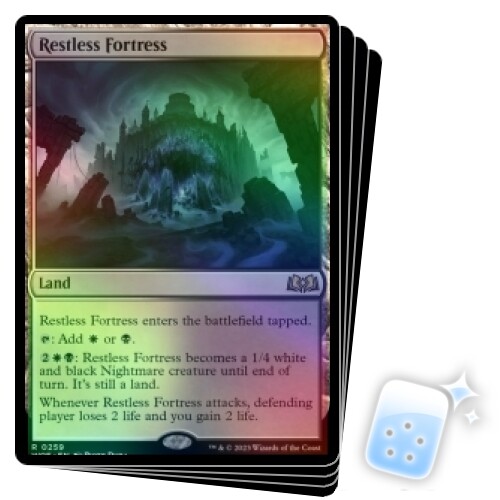 Foil Restless Fortress X4 M/NM Magic: The Gathering MTG Wilds Of ...