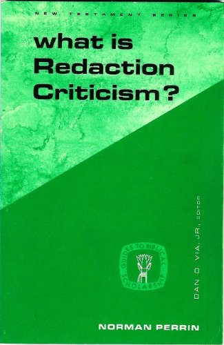 What Is Redaction Criticism - VERY GOOD 9780800601812| eBay